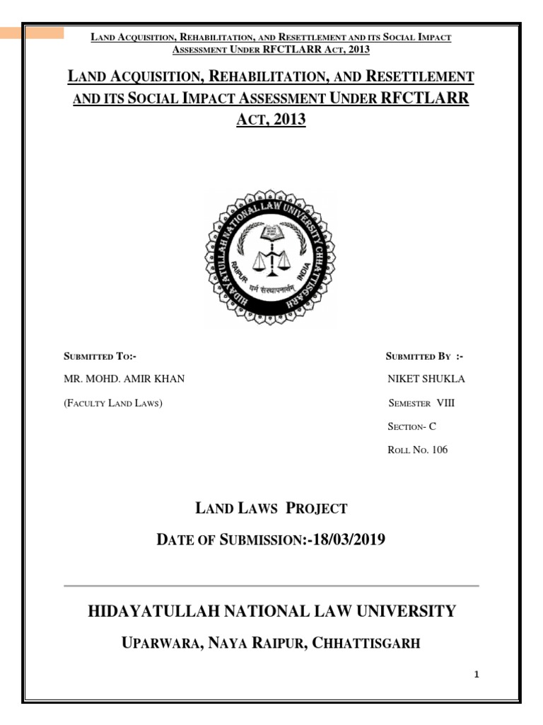 Land Laws Project Niket | Download Free PDF | Mergers And Acquisitions ...