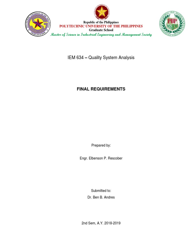 Qsa Final Requirements | PDF | Six Sigma | Wiki