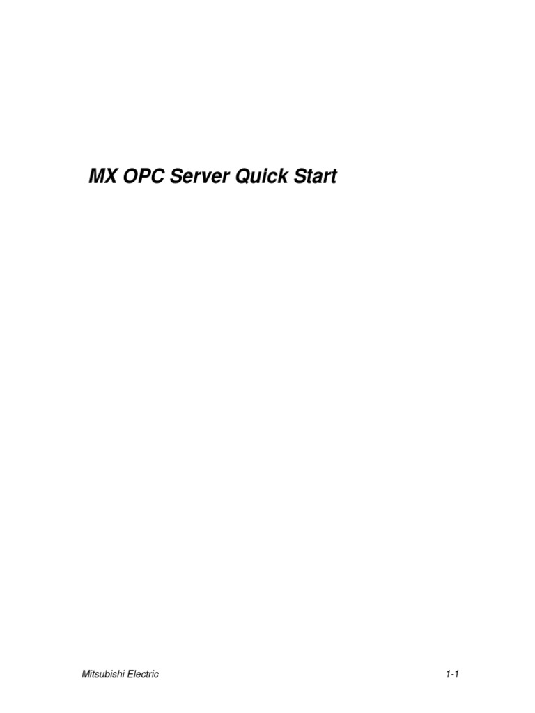 MX Opc Server Quick Start English Controller Software | PDF | Areas Of ...