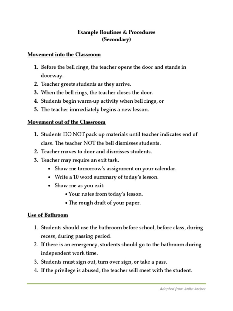 Adapted From Anita Archer | PDF | Homework | Teaching