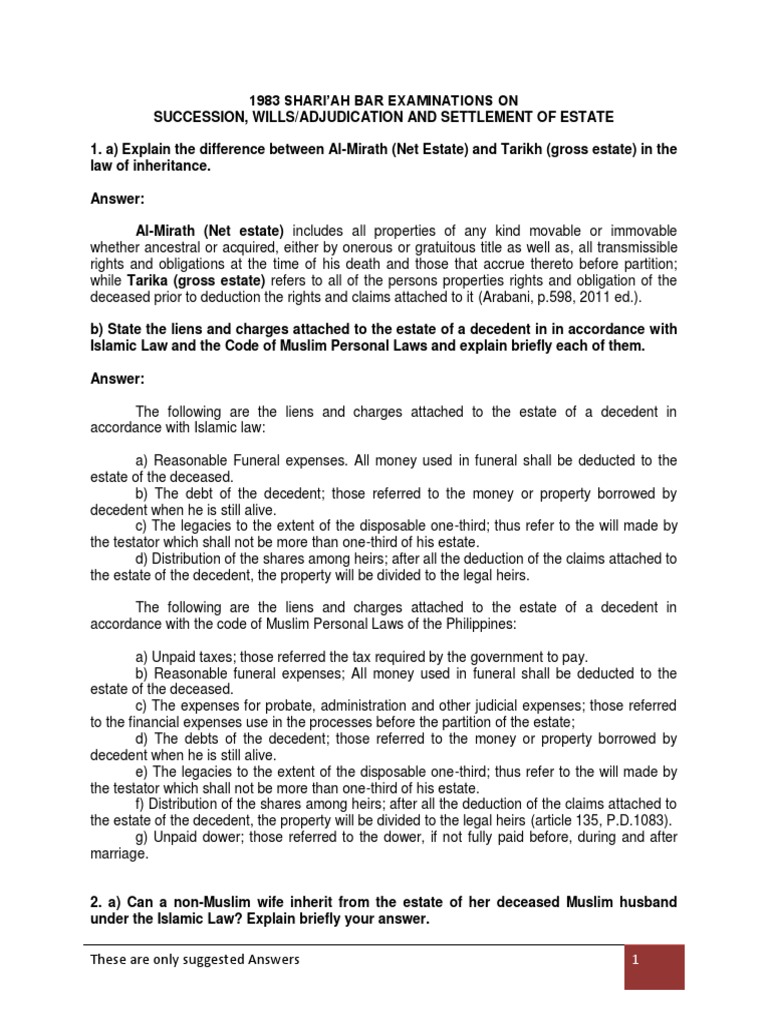 Inheritance, Wills & Adjudication of Estate | PDF | Will And Testament ...