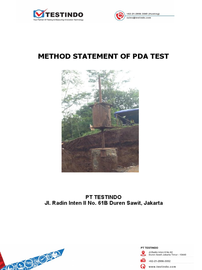 Method Statement PDA Bored | PDF | Deep Foundation | Accelerometer