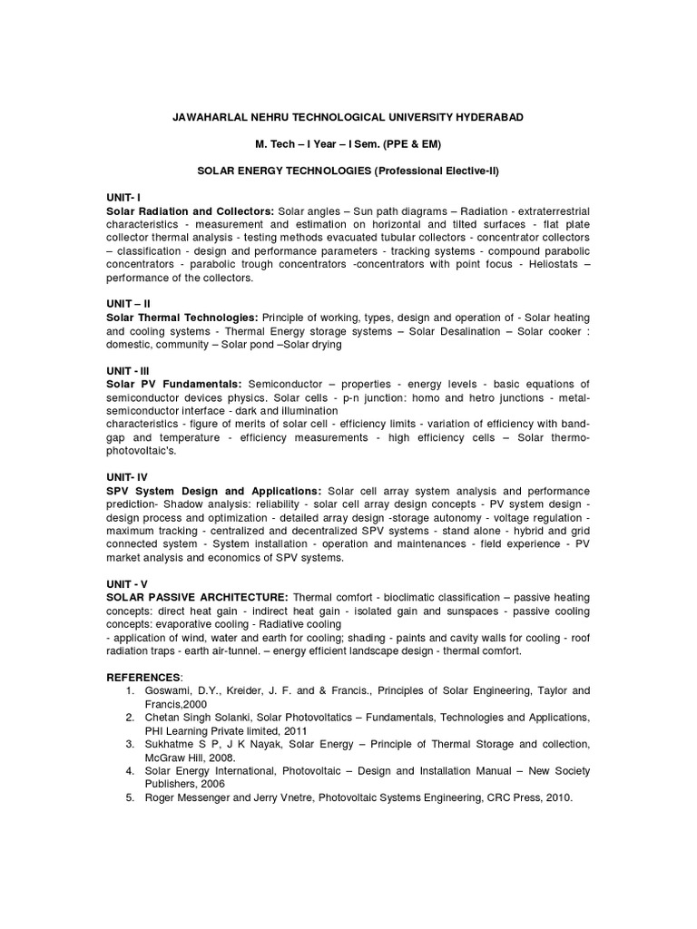 Solar Energy Technologies Download Free Pdf Solar Energy