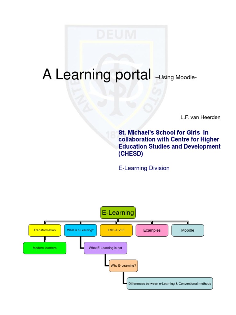 A Learning Portal: - Using Moodle | PDF | Educational Technology | Moodle