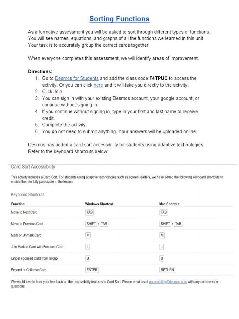 Sorting Functions | PDF