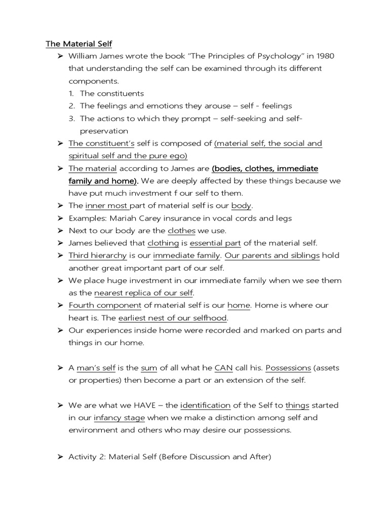 The Material Self | PDF