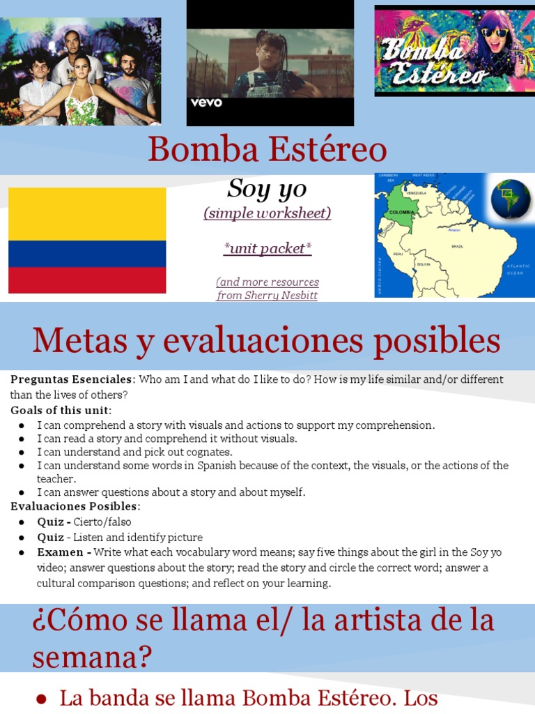 Bomba Estéreo: "Soy Yo" Letras y Origen | PDF | Ocio | Entretenimiento ...