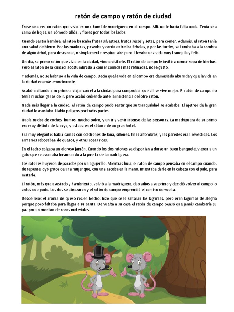 El ratón de campo y el de ciudad | PDF
