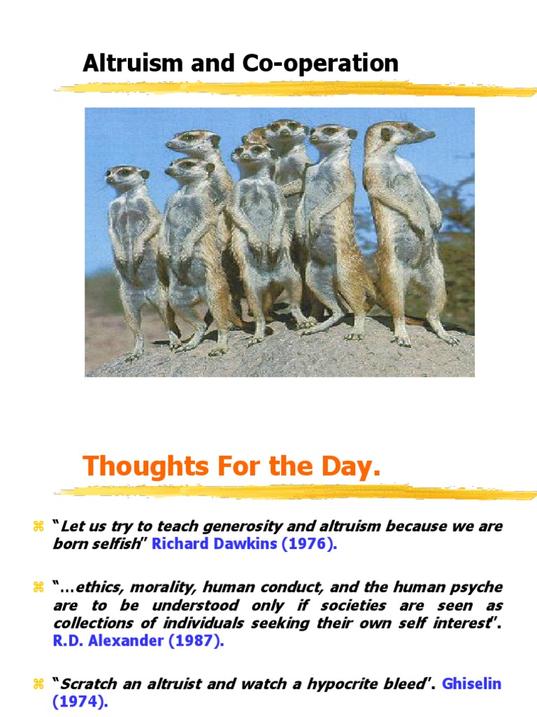 Altruism | PDF | Altruism | Evolutionary Biology