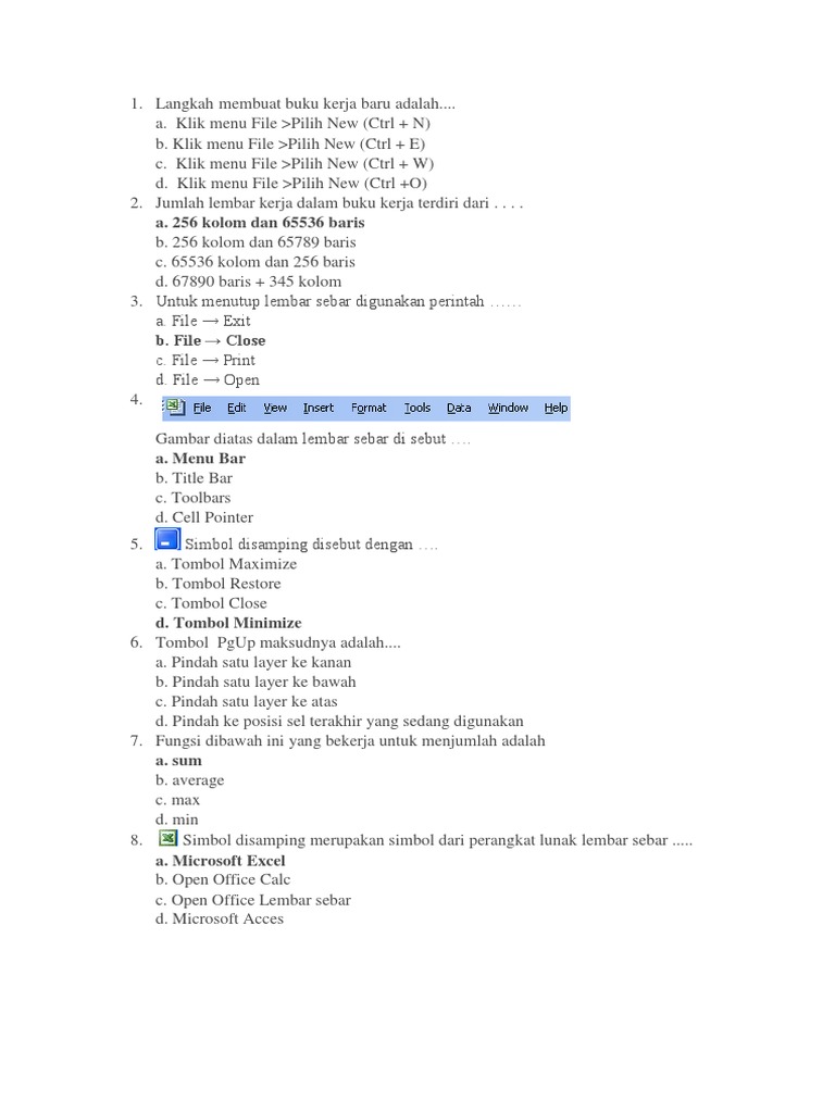 Soal Latihan Lembar Sebar | PDF