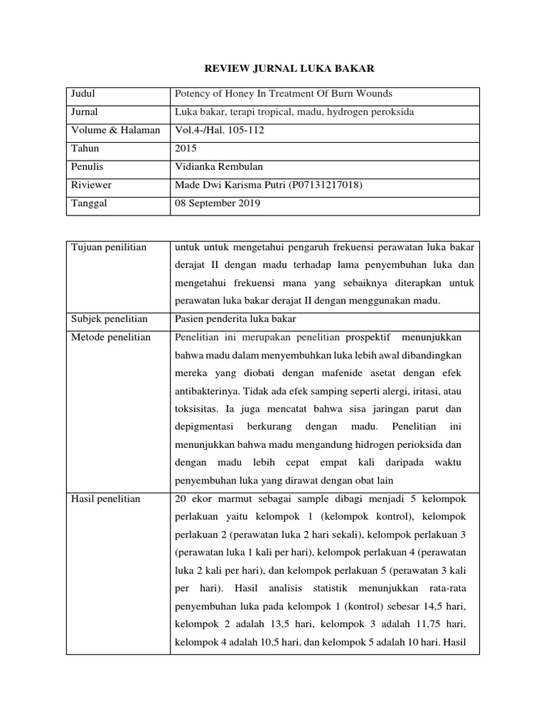 REVIEW JURNAL Luka Bakar | PDF