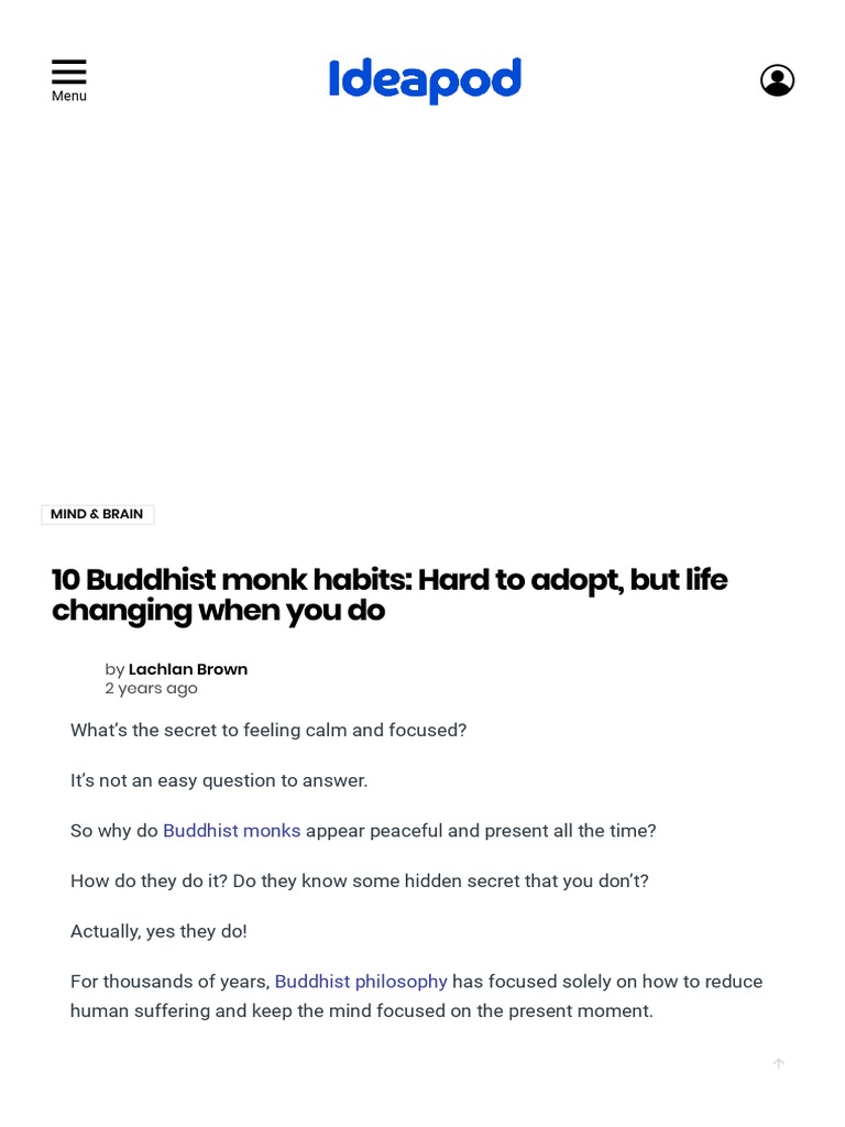 10 Life-Changing Monk Habits | PDF | Meditation | Mindfulness