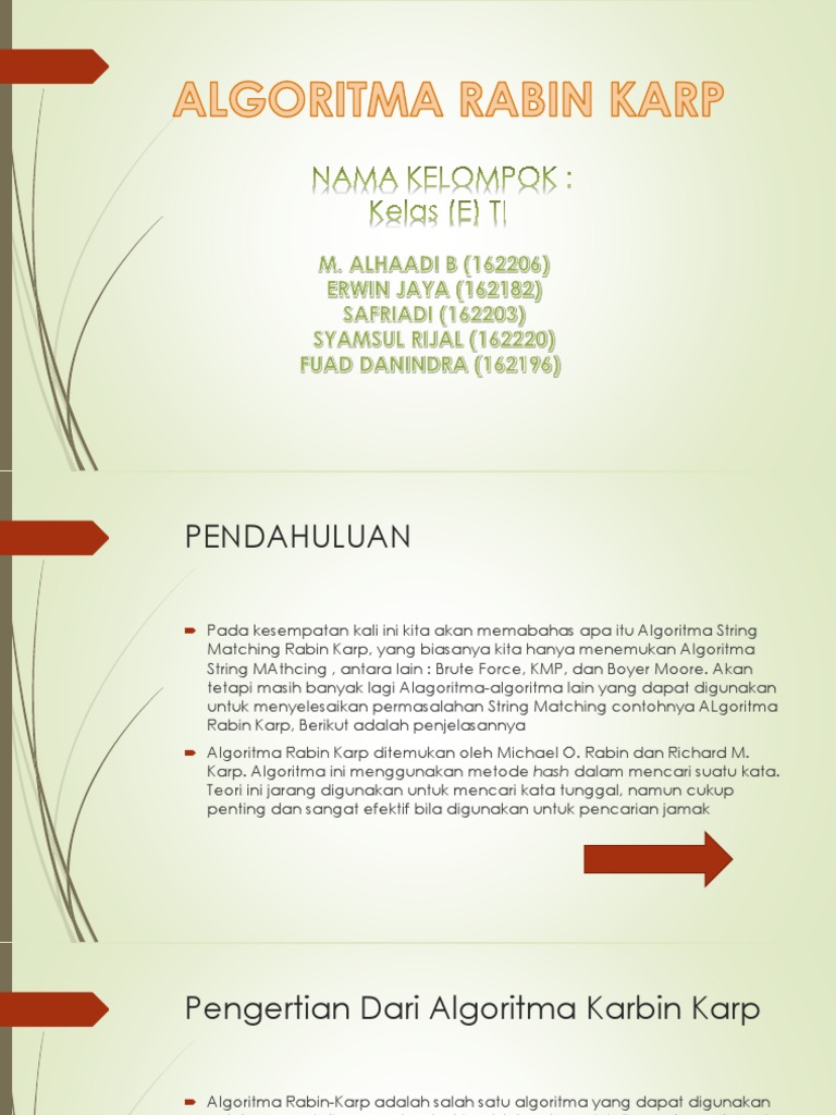 Algoritma Rabin Karp Analisis | PDF