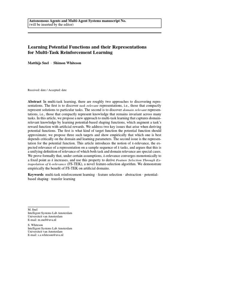 Learning Potential Functions and Their R PDF | PDF | Mathematical Optimization | Function ...