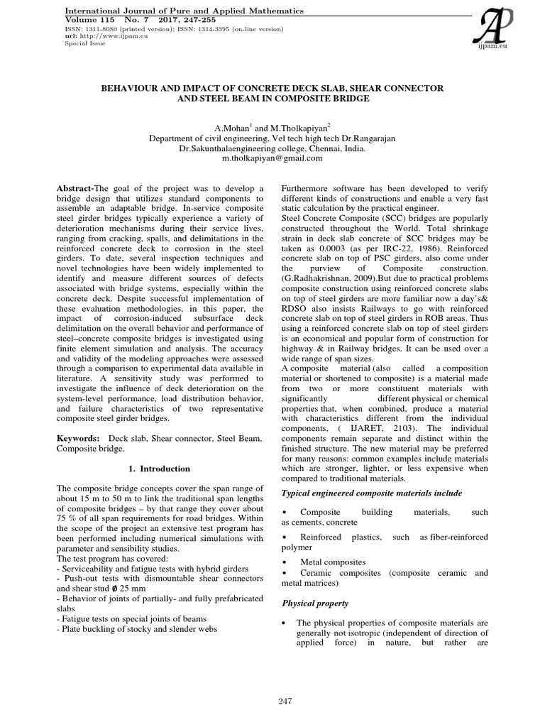 Shear Connector Behaviour | PDF | Composite Material | Beam (Structure)