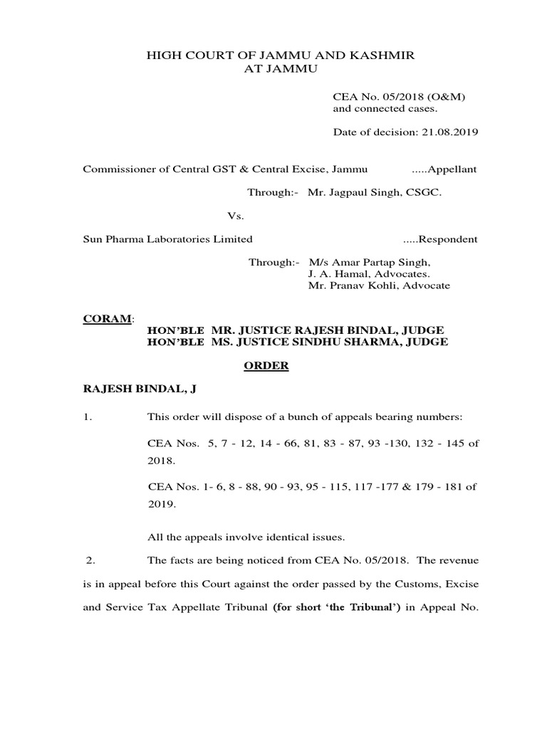 High Court of Jammu and Kashmir at Jammu | PDF | Supreme Courts ...