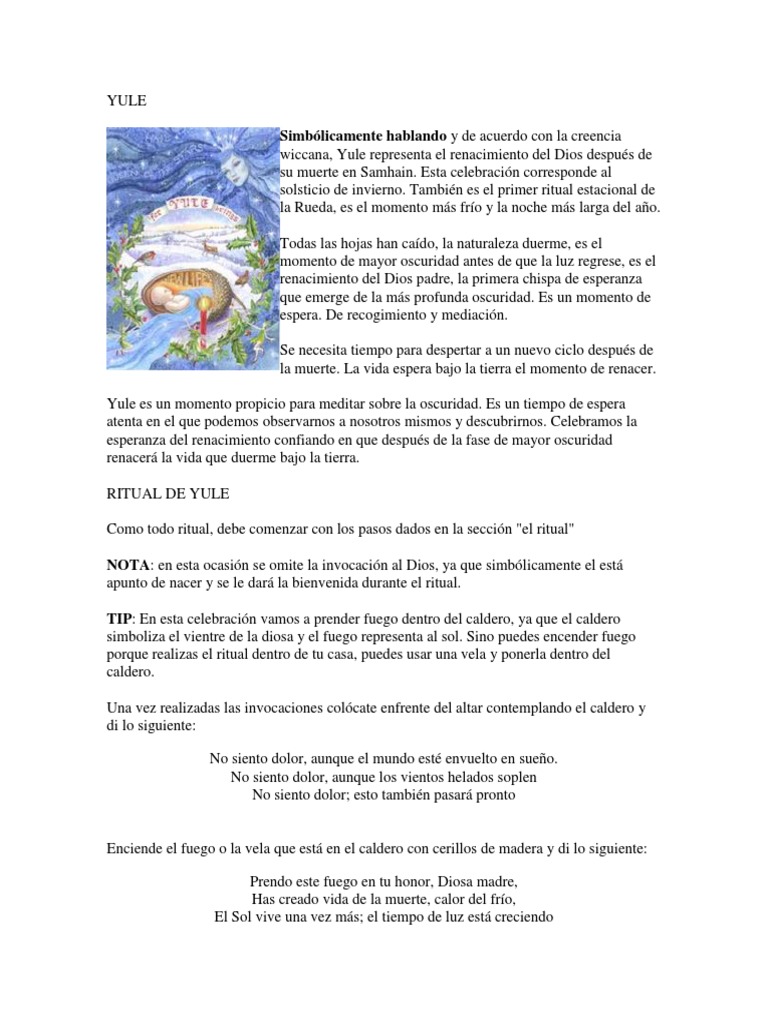 Yule | PDF | Rituales | Religión y creencia