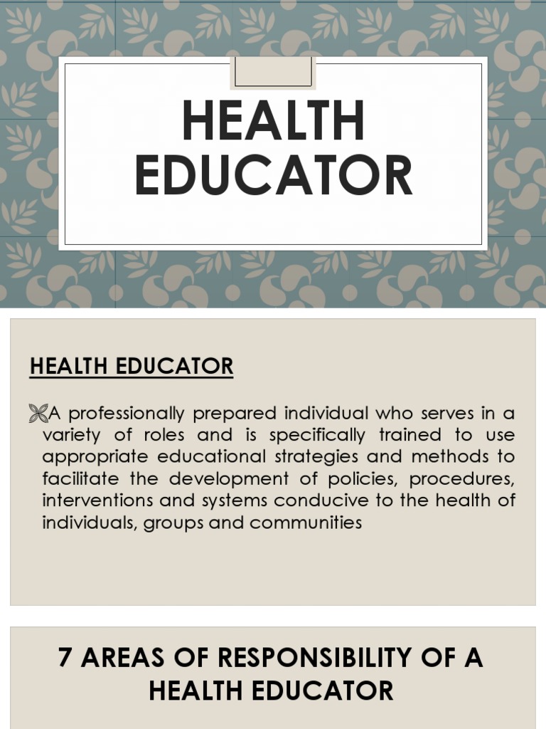 Health Educ | Download Free PDF | Health Care | Health Education