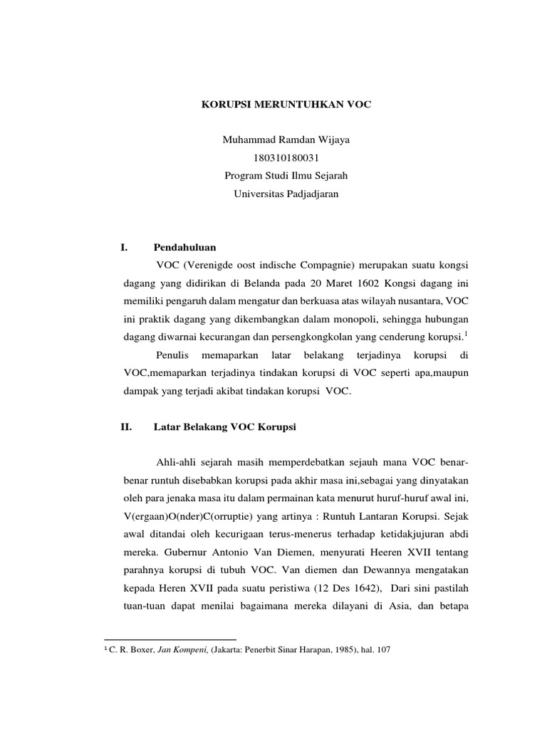 VOC | PDF | Politik | Sejarah