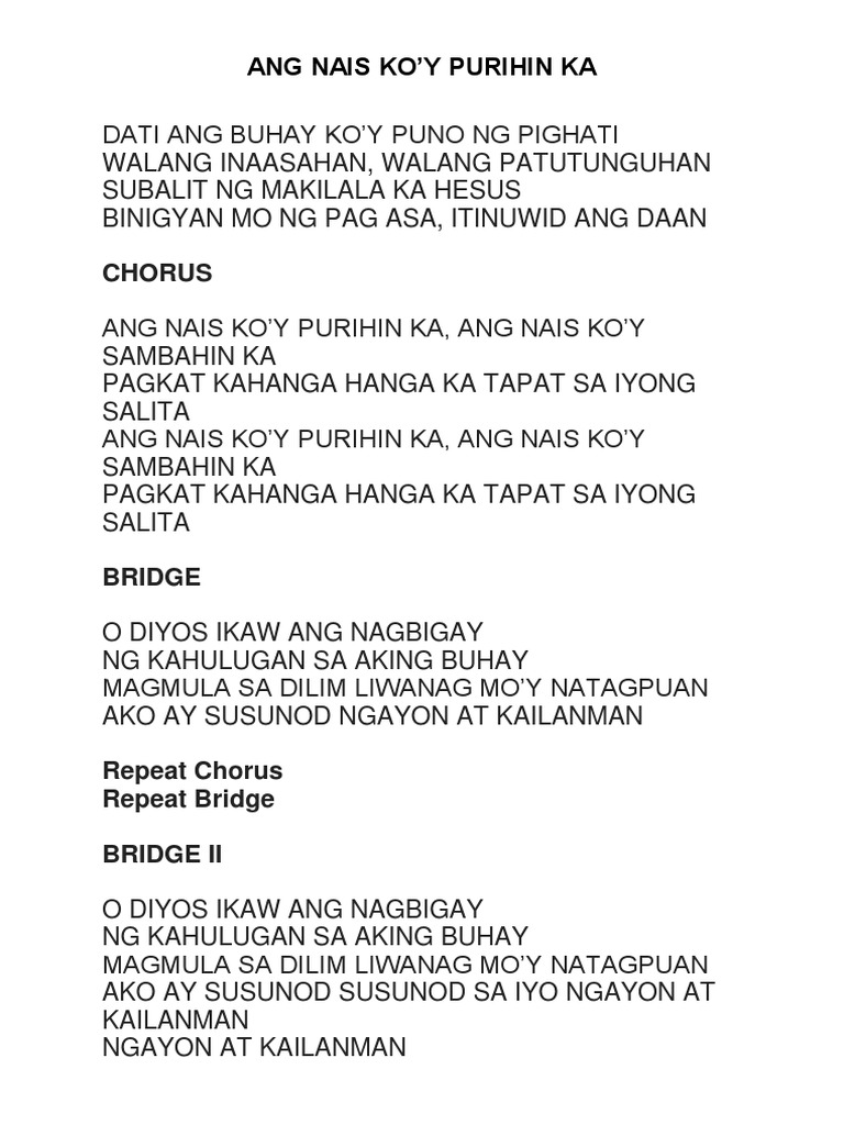 Ang Nais Ko | PDF