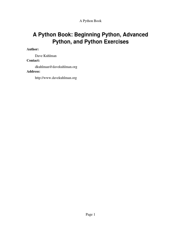 Python Book Basics | PDF | Python (Programming Language) | Class (Computer Programming)