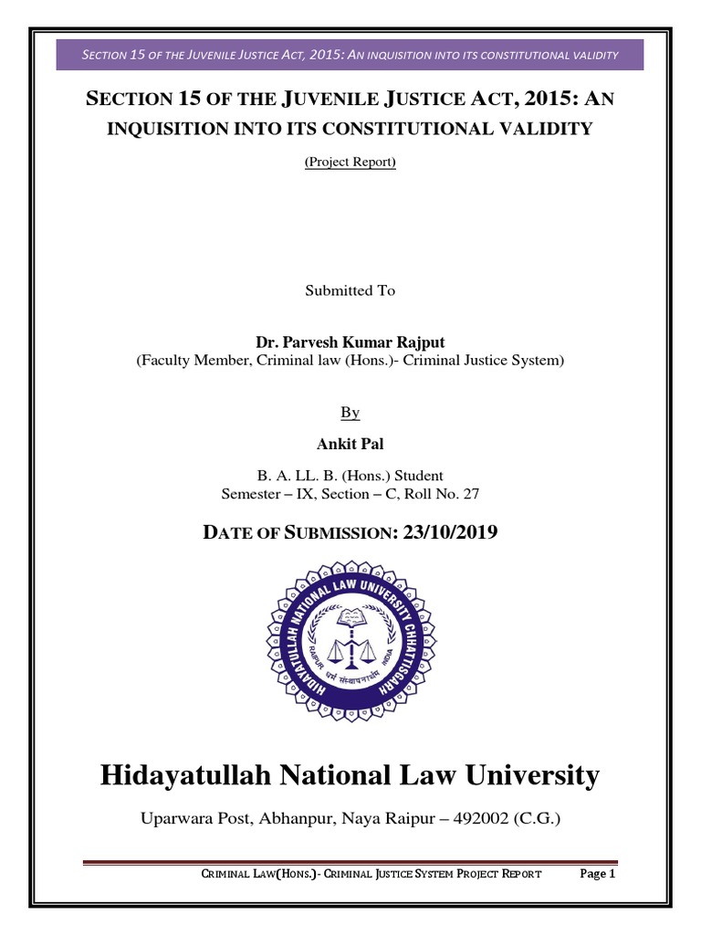 Criminal Justice System Project | PDF | Juvenile Delinquency | Juvenile ...