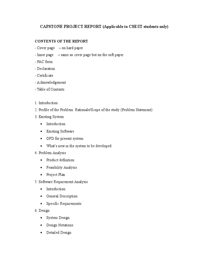 Capstone Report Format | PDF | Letter Case | Times New Roman