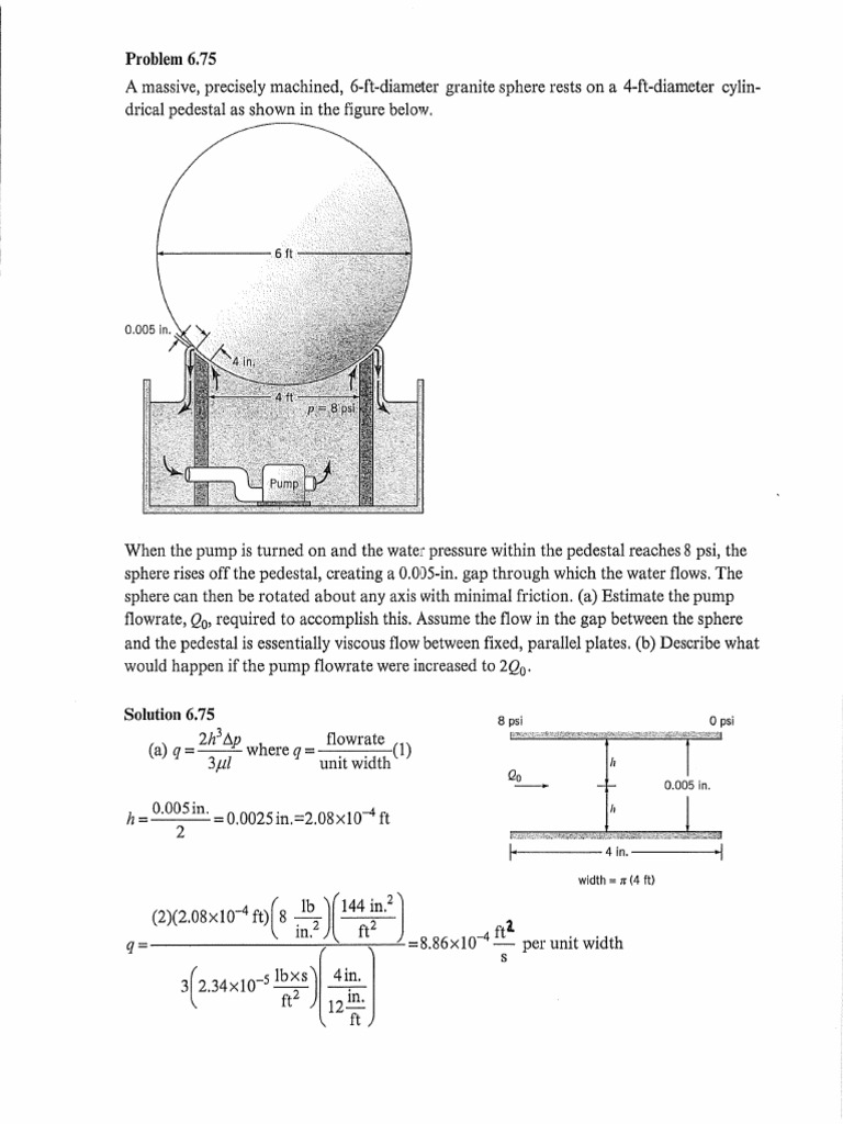 Munson Fundamentals of Fluid Mechanics Chapter 6 Solutions | PDF