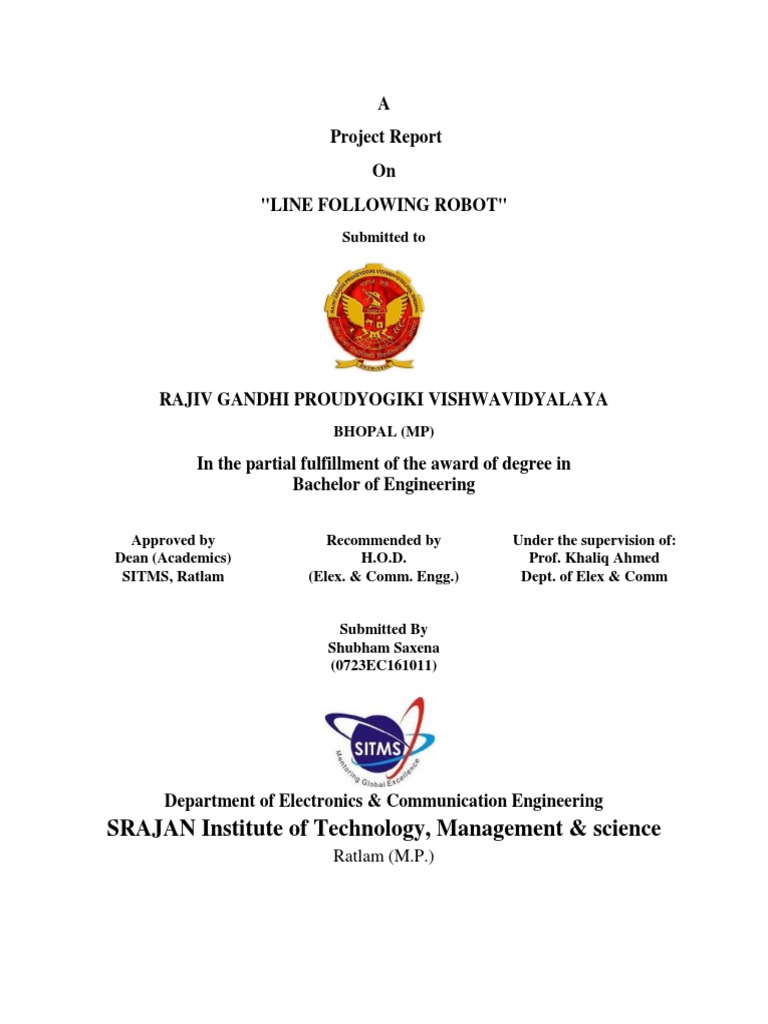 Line Following Robot Project Report | PDF