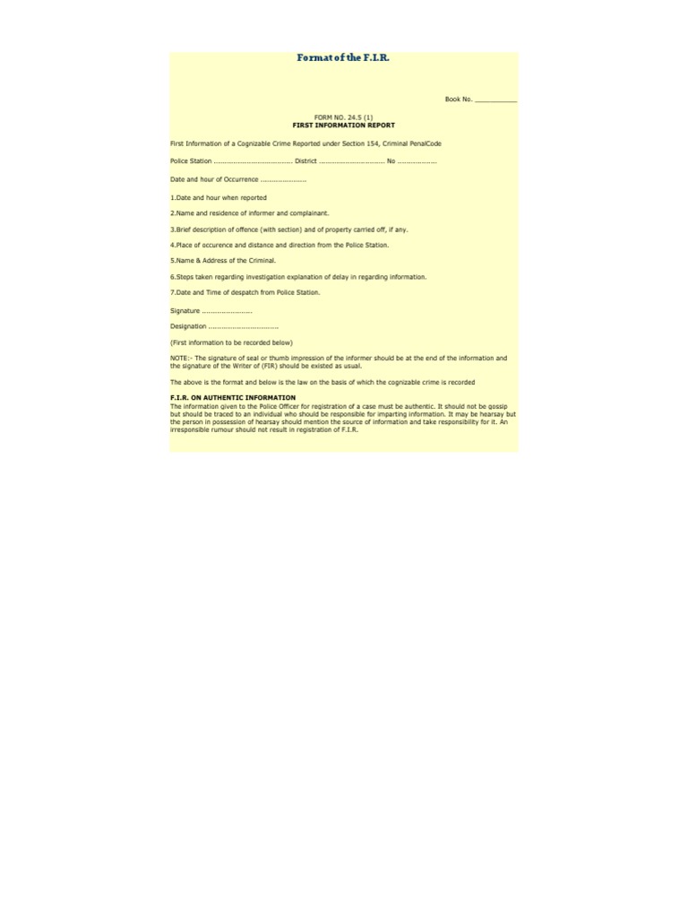 A1 Format of FIR Part of Step I | PDF