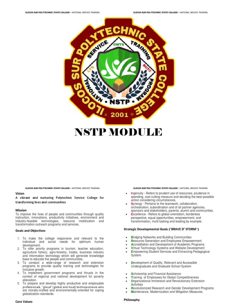 NSTP Lts Module | PDF | Psychology | Psychological Concepts