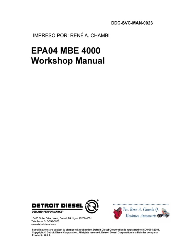 Motor Om 460 La Mercedes Benz | PDF | Turbocompresor | Motor diesel