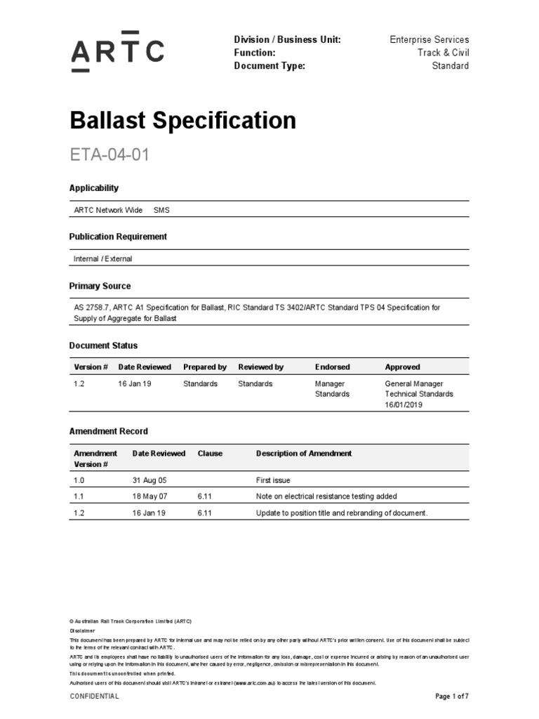 Ballast Specification: Applicability | PDF | Construction Aggregate ...