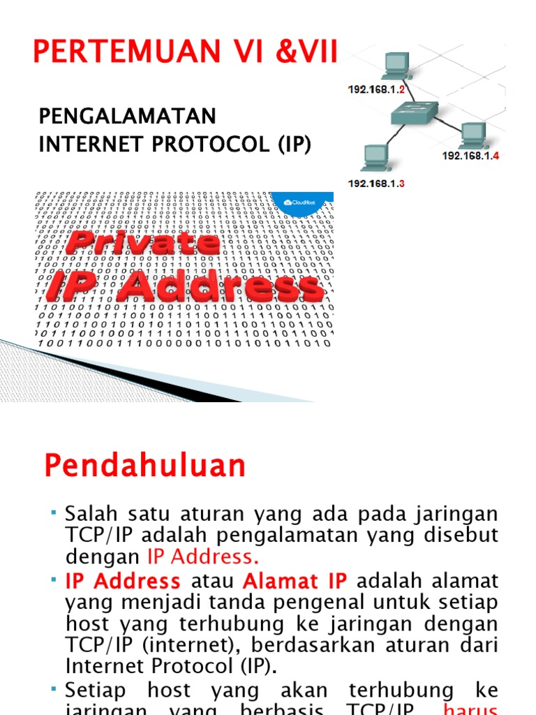 Pengalamatan Internet Protokol (IP) | PDF