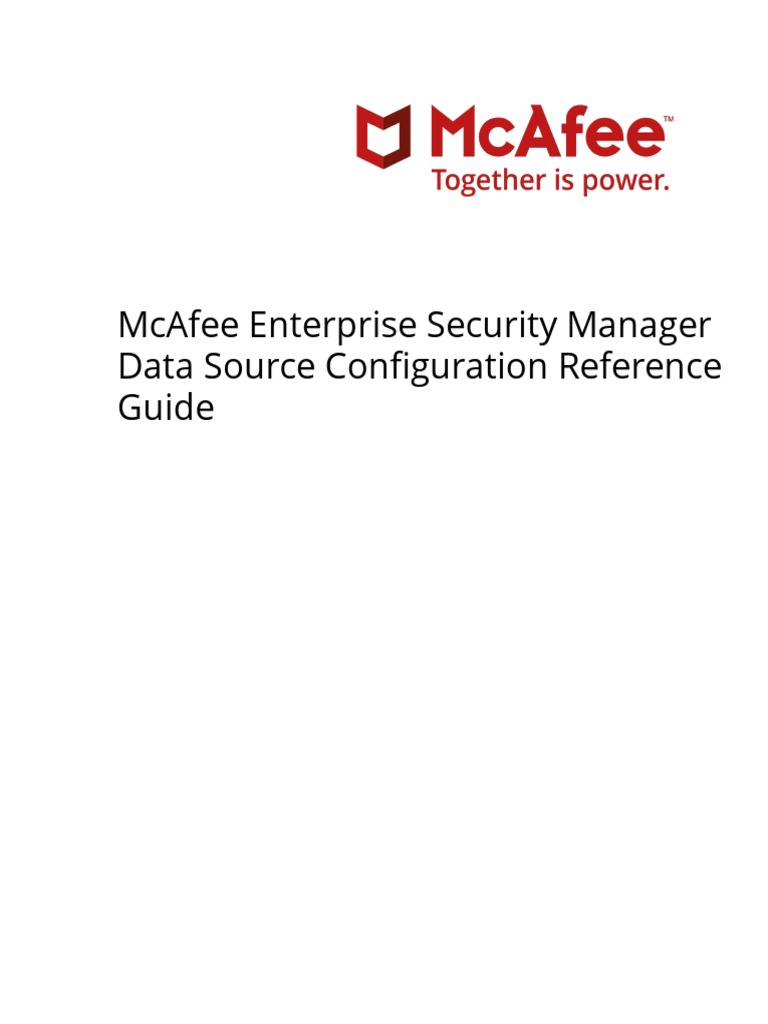 Mcafee Enterprise Security Manager Data Source Configuration Reference ...