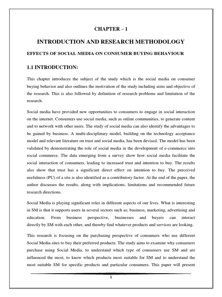 Project On Effects of Social Media On CBB | PDF | Consumer Behaviour ...