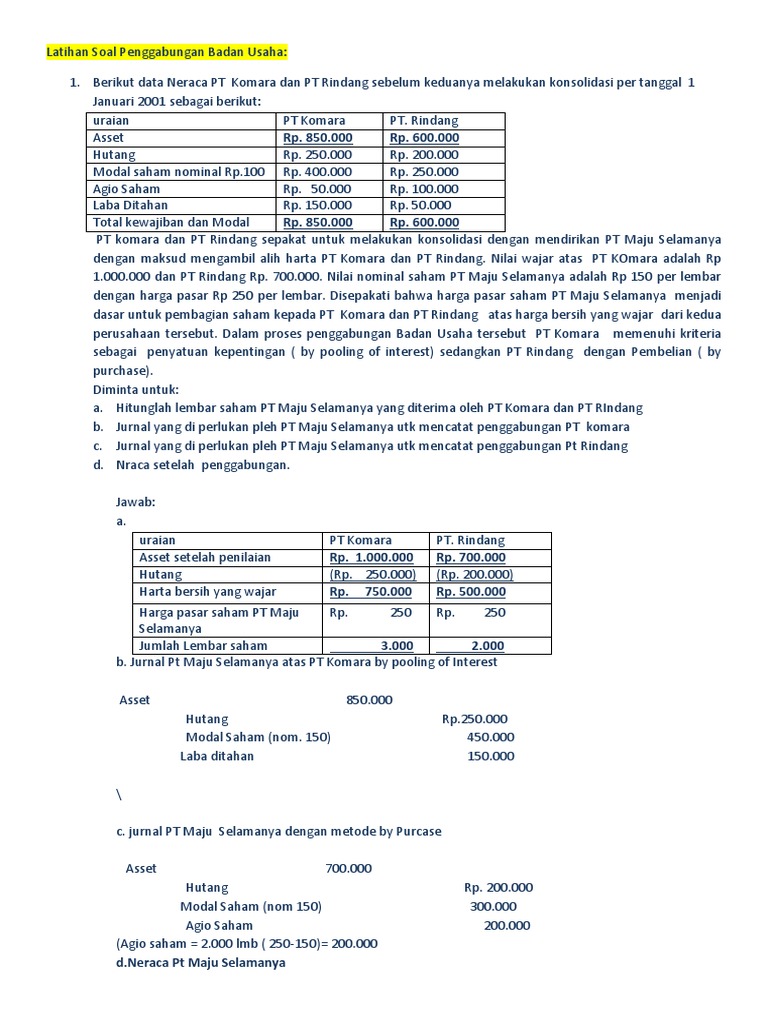 Contoh Soal Advance | PDF