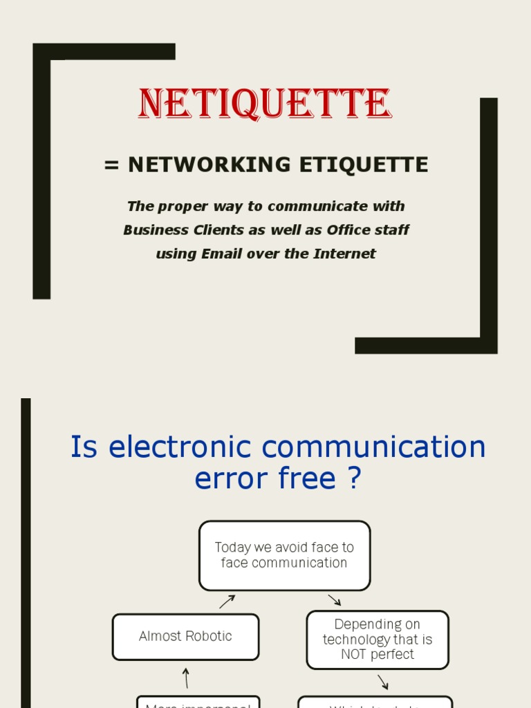Netiquette: Networking Etiquette | PDF | Letter Case | Communication