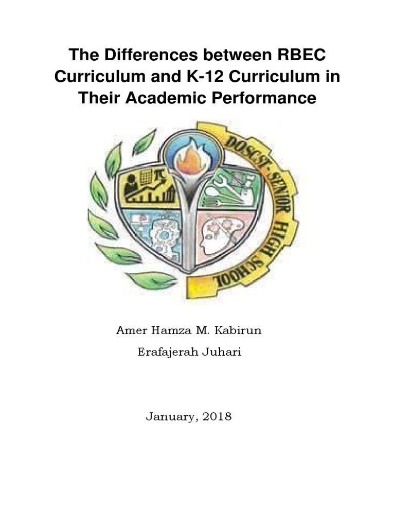 The Differences Between RBEC Curriculum and K-12 Curriculum in Their ...