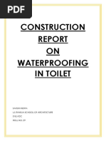 Toilet Sunken Slab Waterproofing Method | PDF | Mortar (Masonry) | Concrete