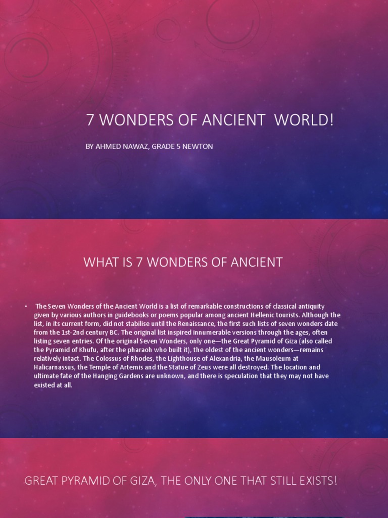 7 Wonders of ANCIENT World! | PDF | Ancient Europe | Classical Antiquity