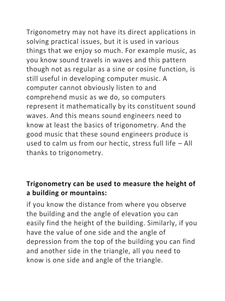 The Wide-Ranging Applications of Trigonometry in Fields Such as Music ...