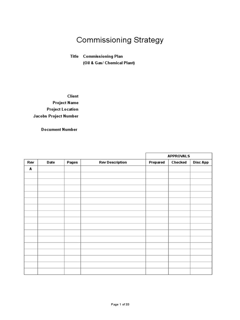 Commissioning Plan | PDF | System | Design