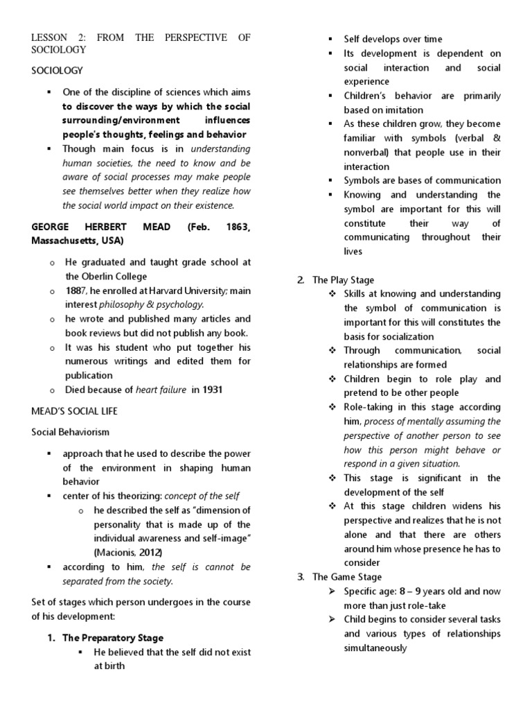 Understanding The Self: Lesson 2 | PDF | Self | Cognitive Science
