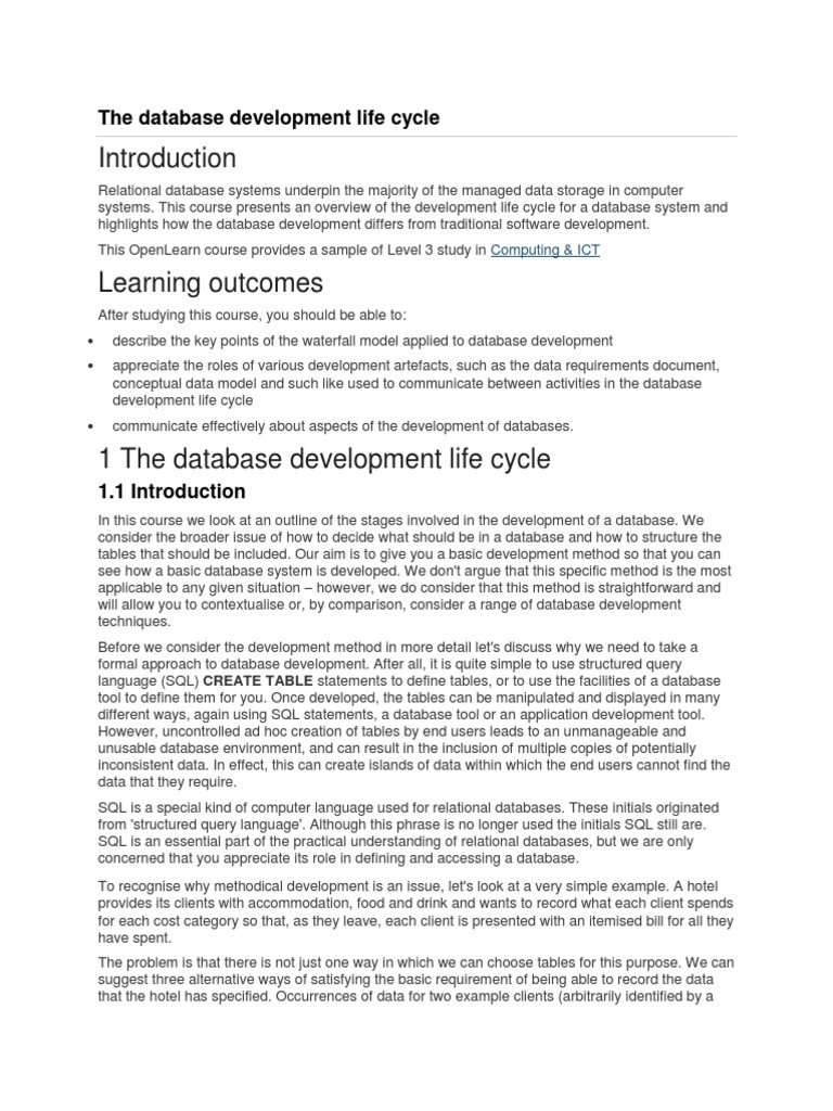 Database Development Life Cycle Overview | PDF | Databases | Software Development