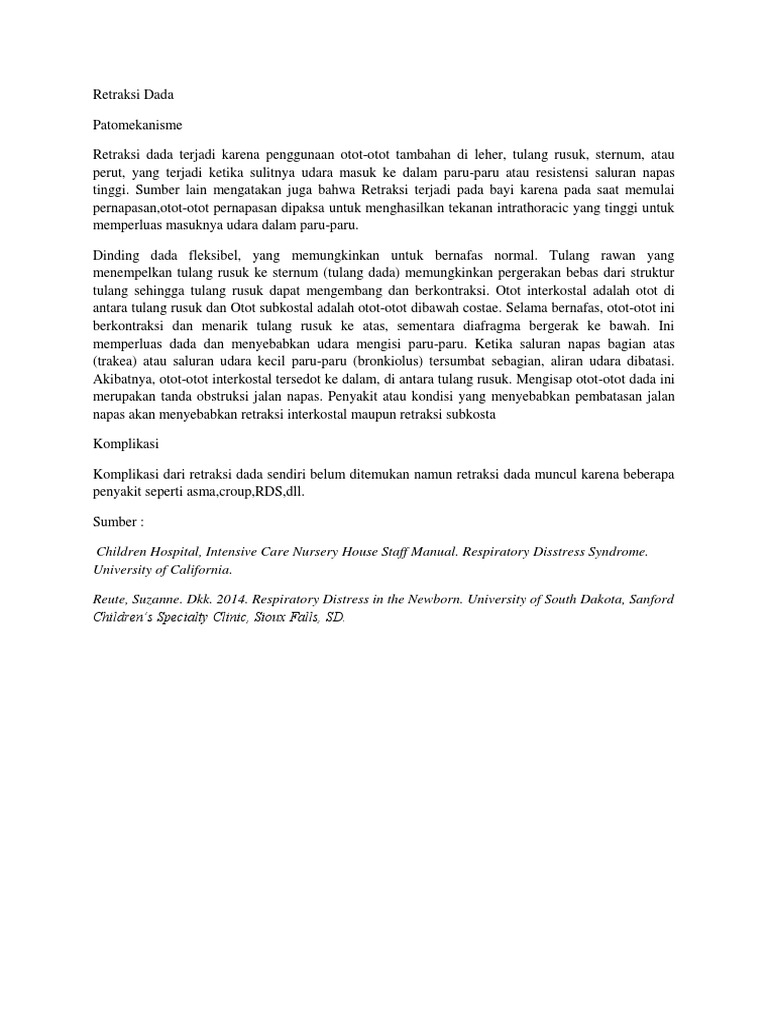 Retraksi Dada | PDF