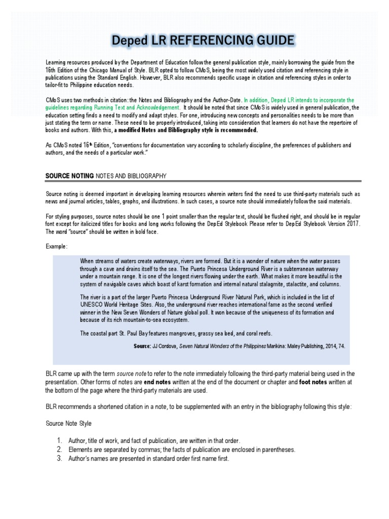 Referencing Guide | PDF | Note (Typography) | Citation