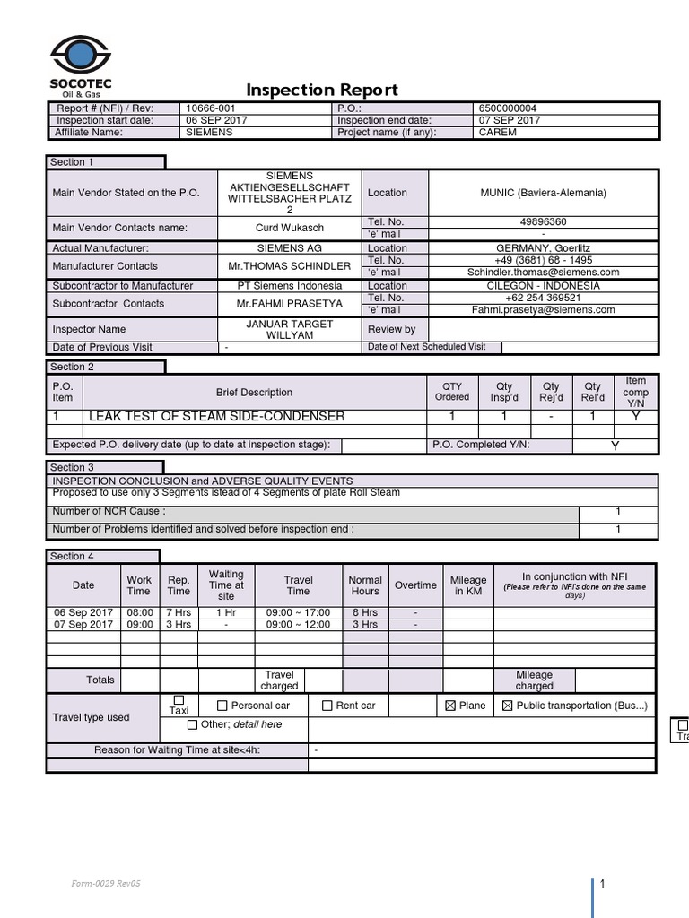 Socotec Inspection Report | PDF | Nature