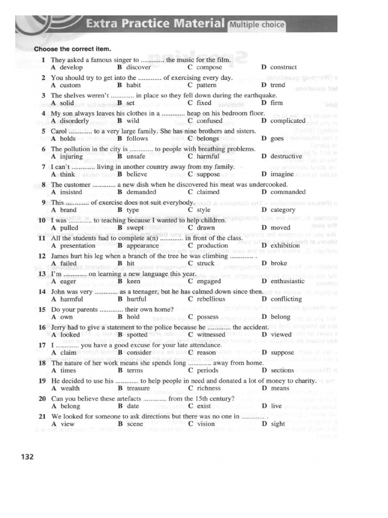 Extra Practice Material | PDF