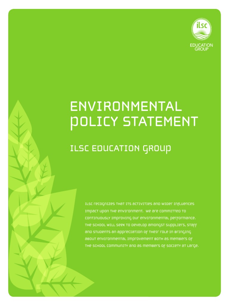 ILSC Environmental Policy | PDF | Environmental Policy | Recycling